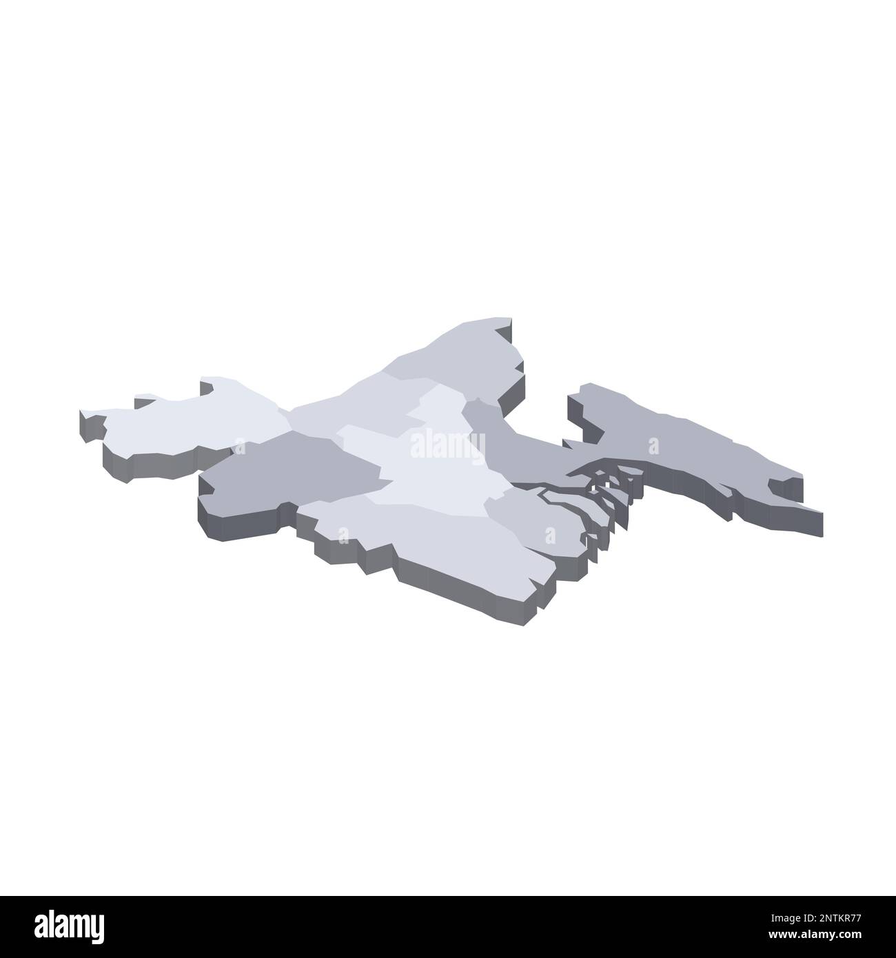Bangladesh political map of administrative divisions - divisions. 3D ...