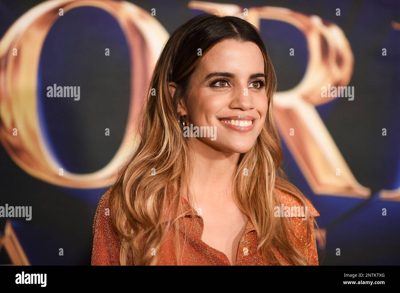 Natalie Morales arrives at the premiere of "History of the World, Part II" on Monday, Feb. 27 ...