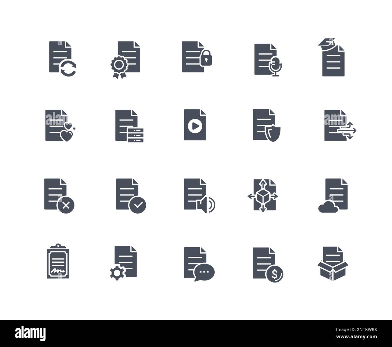 File icons black set Stock Vector Image & Art - Alamy