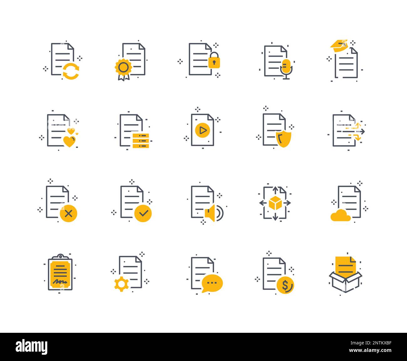 File icons color set Stock Vector Image & Art - Alamy