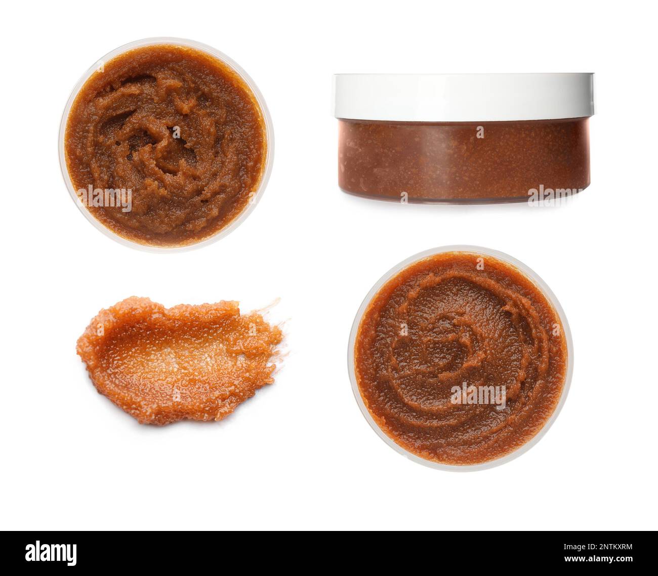 Aromatic body scrubs on white background, collage Stock Photo - Alamy