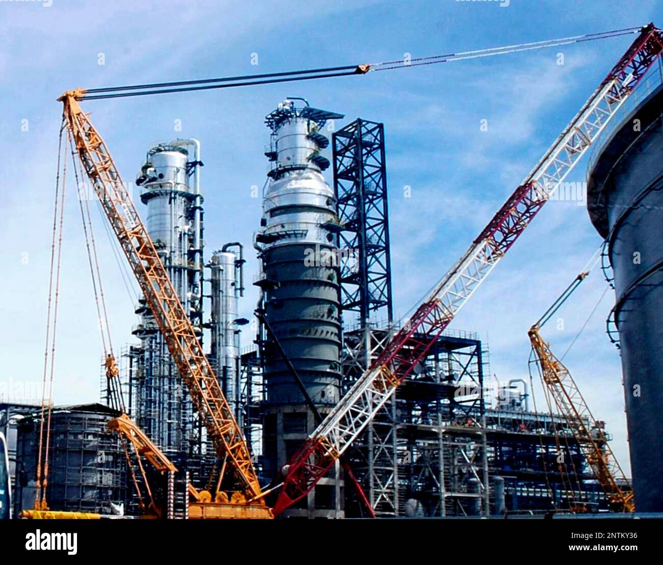 A manufacturing district is pictured in Pulau Muara Besar, an island on ...