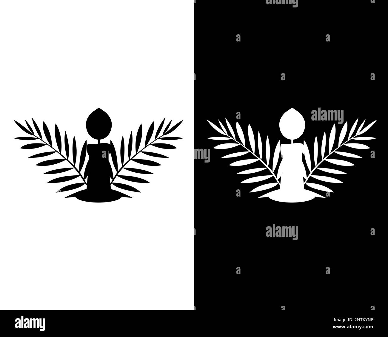 A group of black and white silhouettes for the Holiday Holy Week for ...