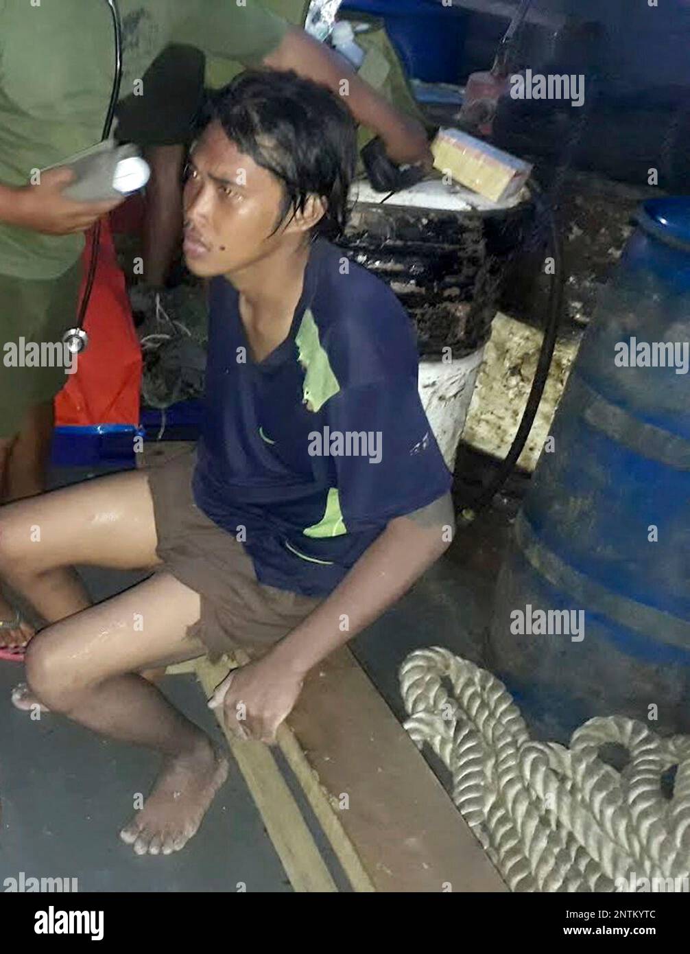 In this Friday, April 5, 2019, photo provided by WESMINCOM Armed Forces ...