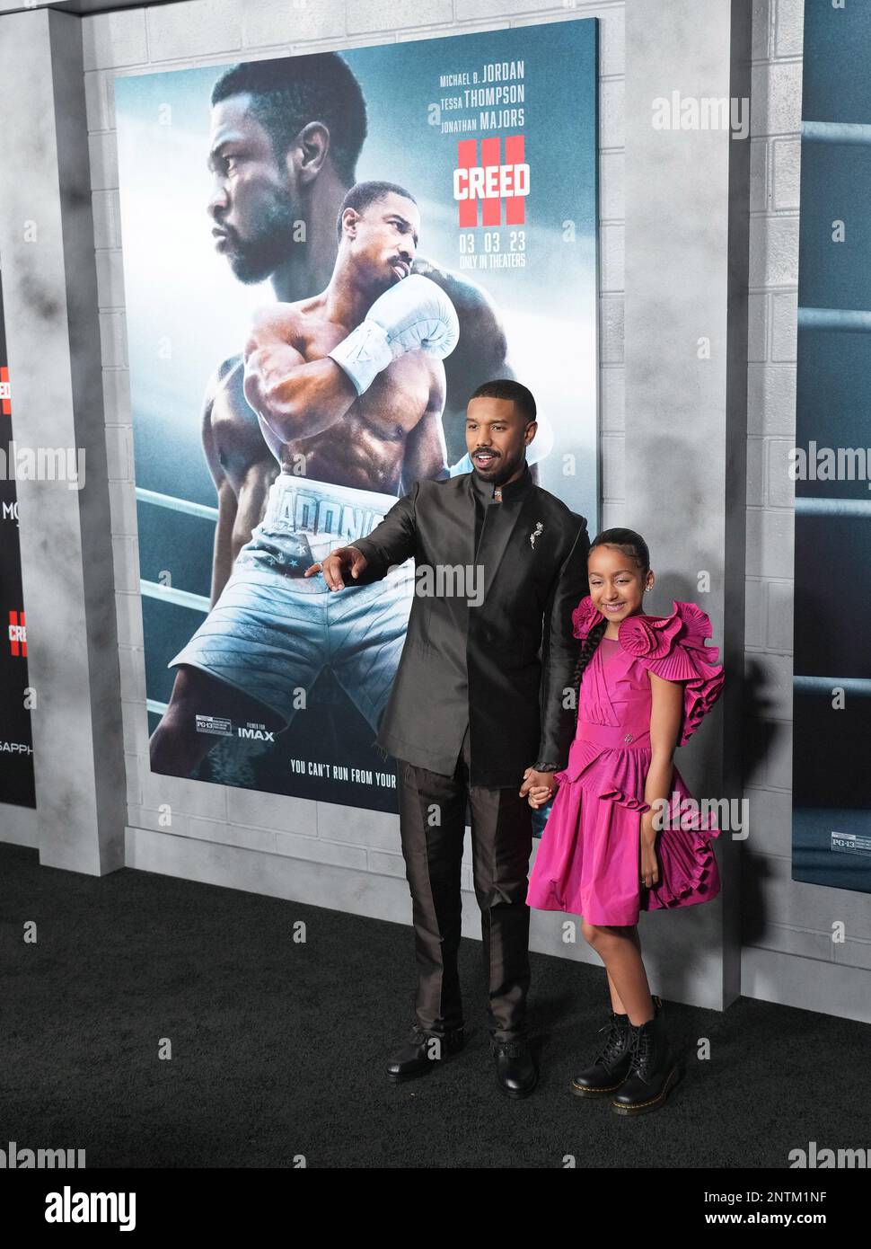 (L-R) Michael B. Jordan and Mila Davis-Kent at the CREED III Los ...