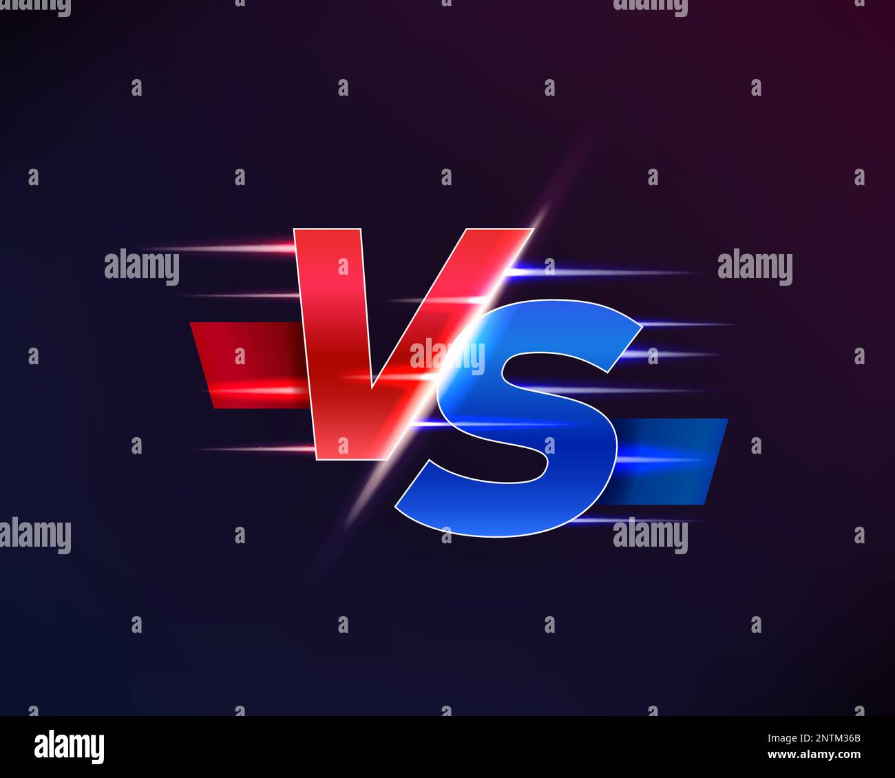 Vs or versus sign, vector game or sport confrontation symbol, red and ...