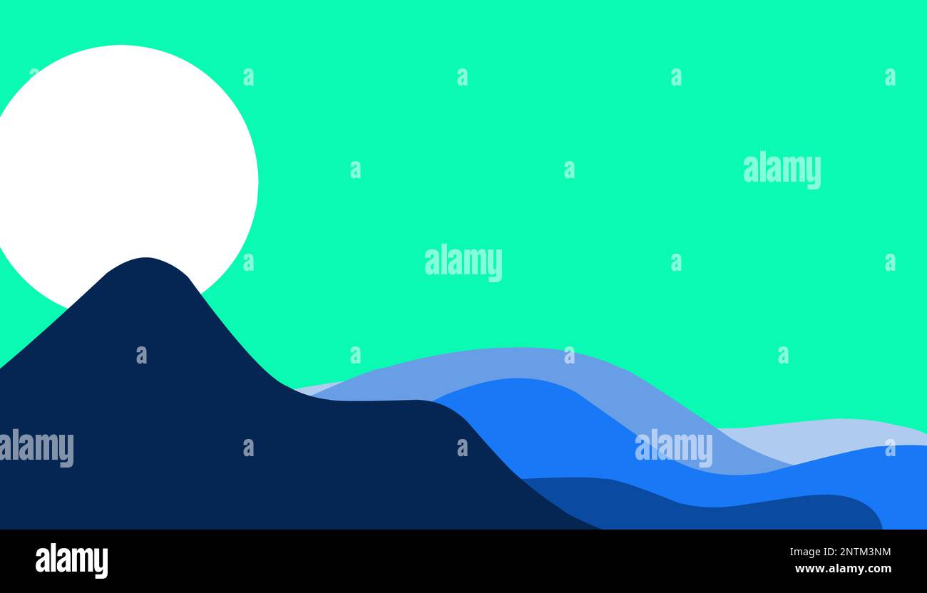 Mountain background with moon. Perfect for book covers, website ...