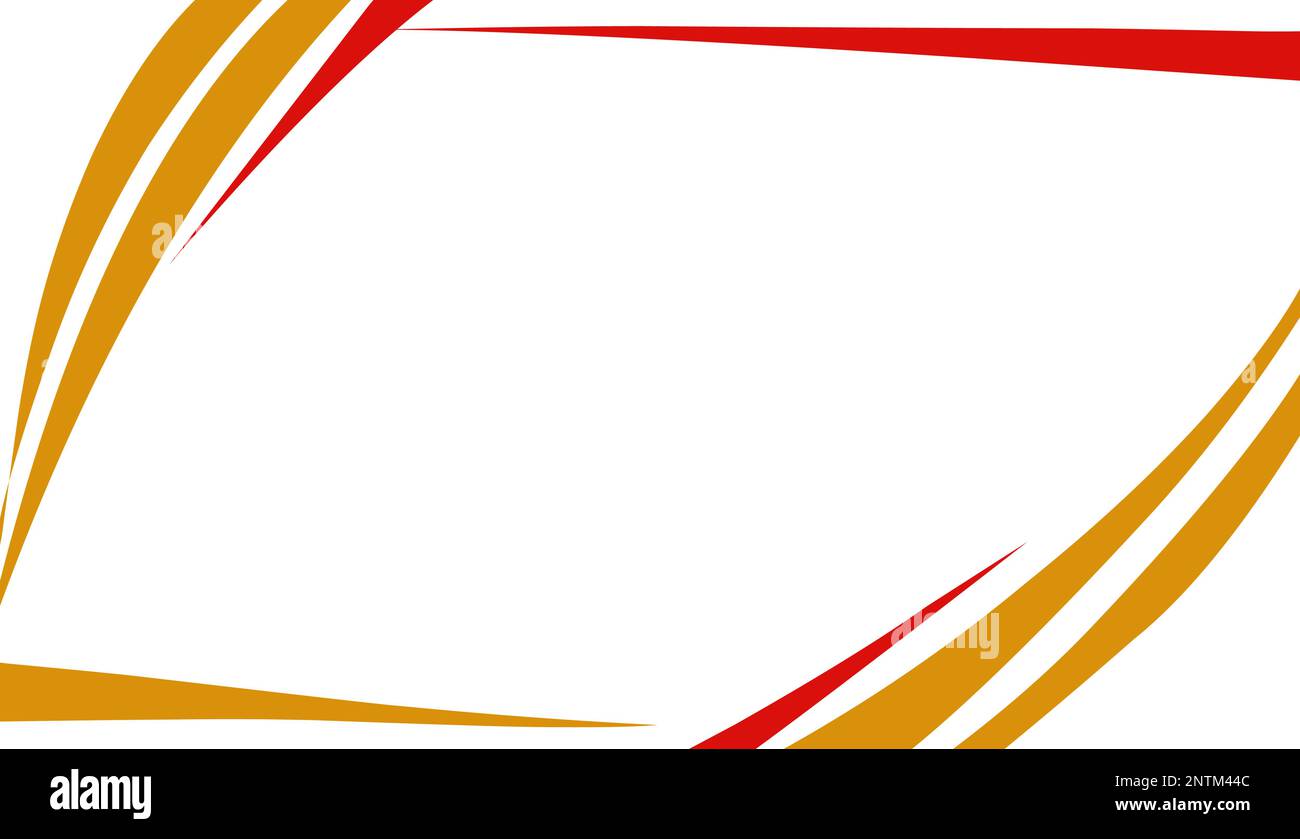 Abstract illustration background with yellow and red border slash ...