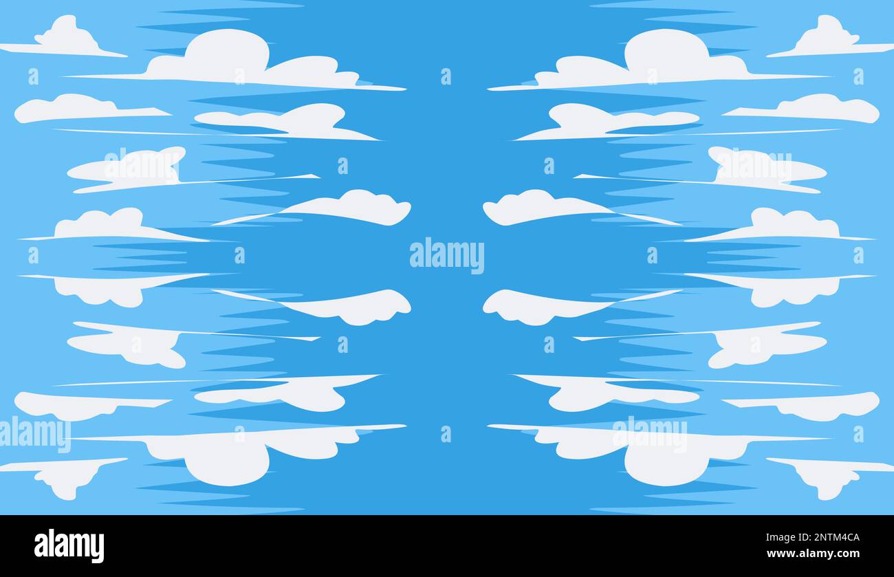 Blue sky white clouds illustration background. Perfect for website ...