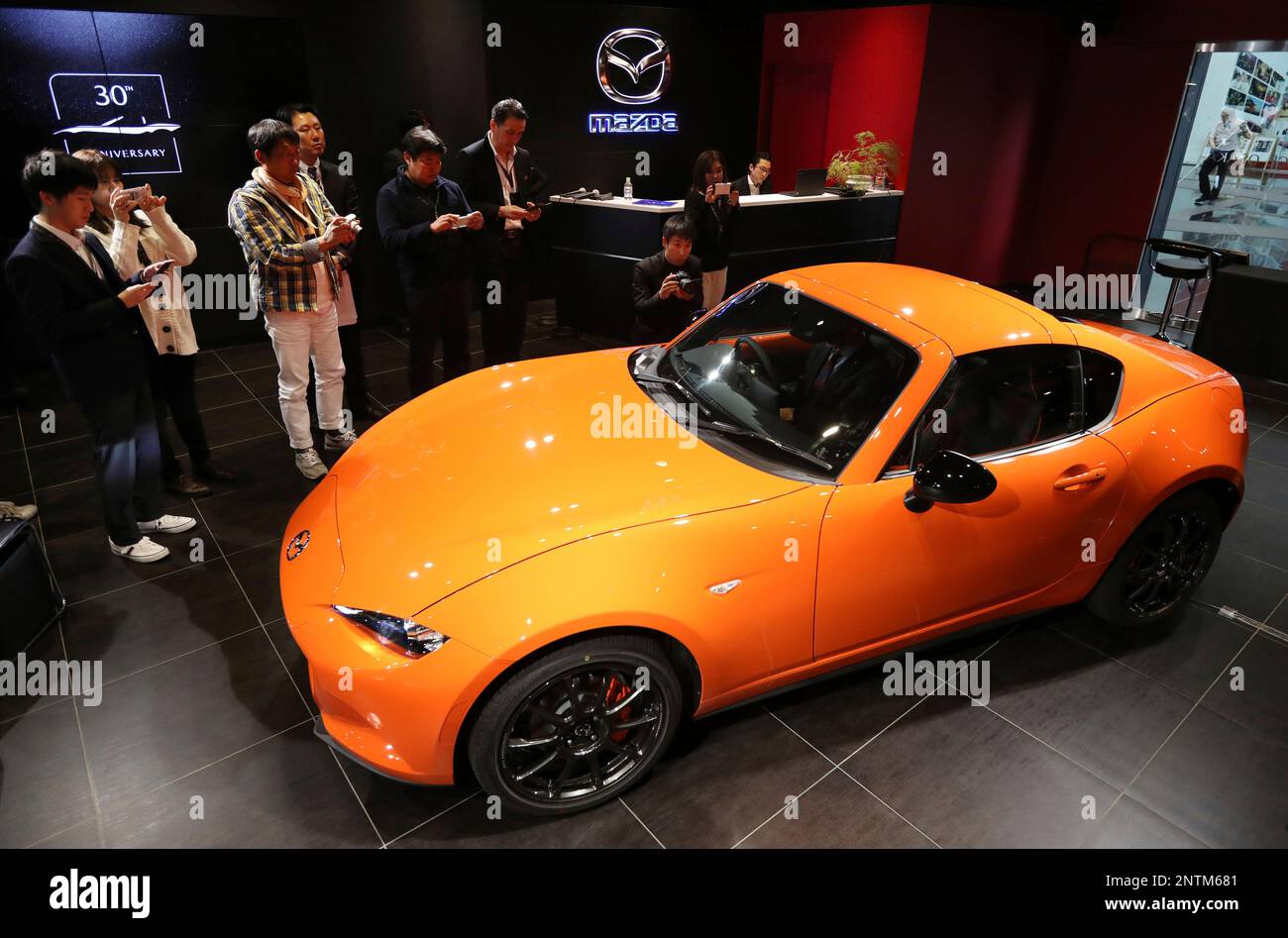 MAZDA's orange color MX-5 Miata 30th Anniversary Edition, known as MX5 ...