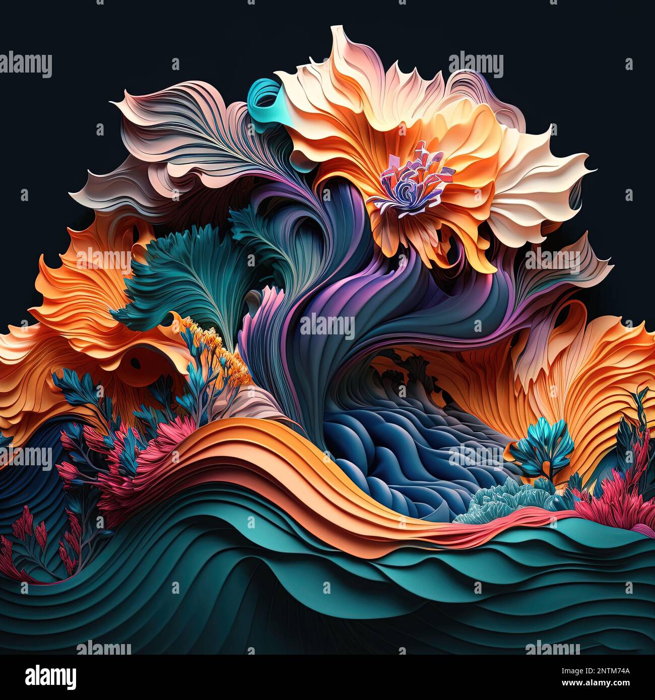 Mesmerizing flower patterns hi-res stock photography and images - Alamy