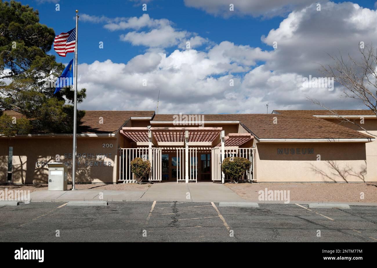 This March 7, 2019, photo shows an exterior view of the Searchlight ...