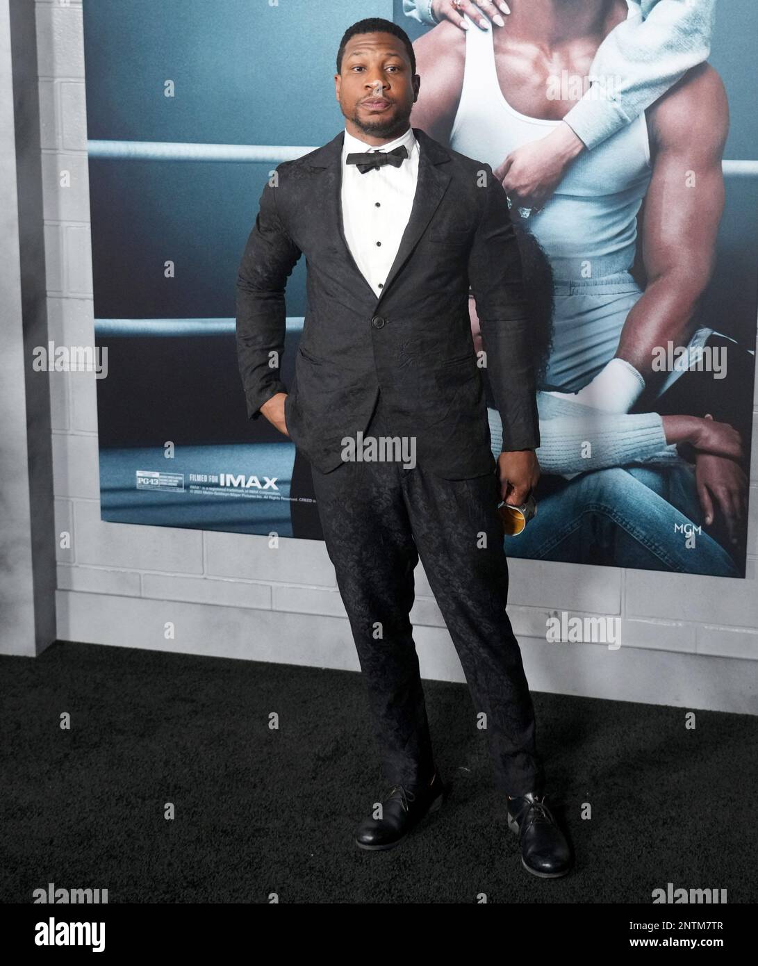 Jonathan Majors arrives at the CREED III Los Angeles Premiere held at ...