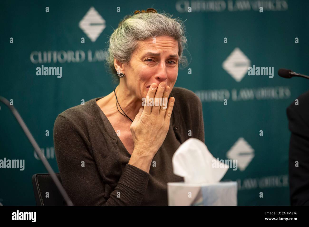 Samya Stumo's mother Nadia Milleron becomes emotional during a news ...