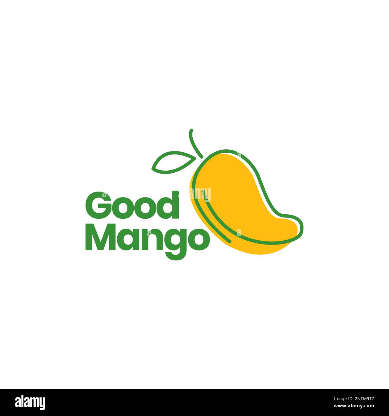 fresh fruit mango sweet lines art modern colorful minimal logo design ...
