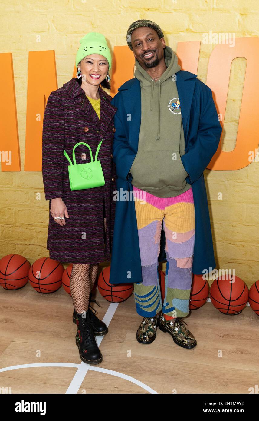 New York, US, february 27, 2023. Mel D. Cole (R) attends the premiere ...