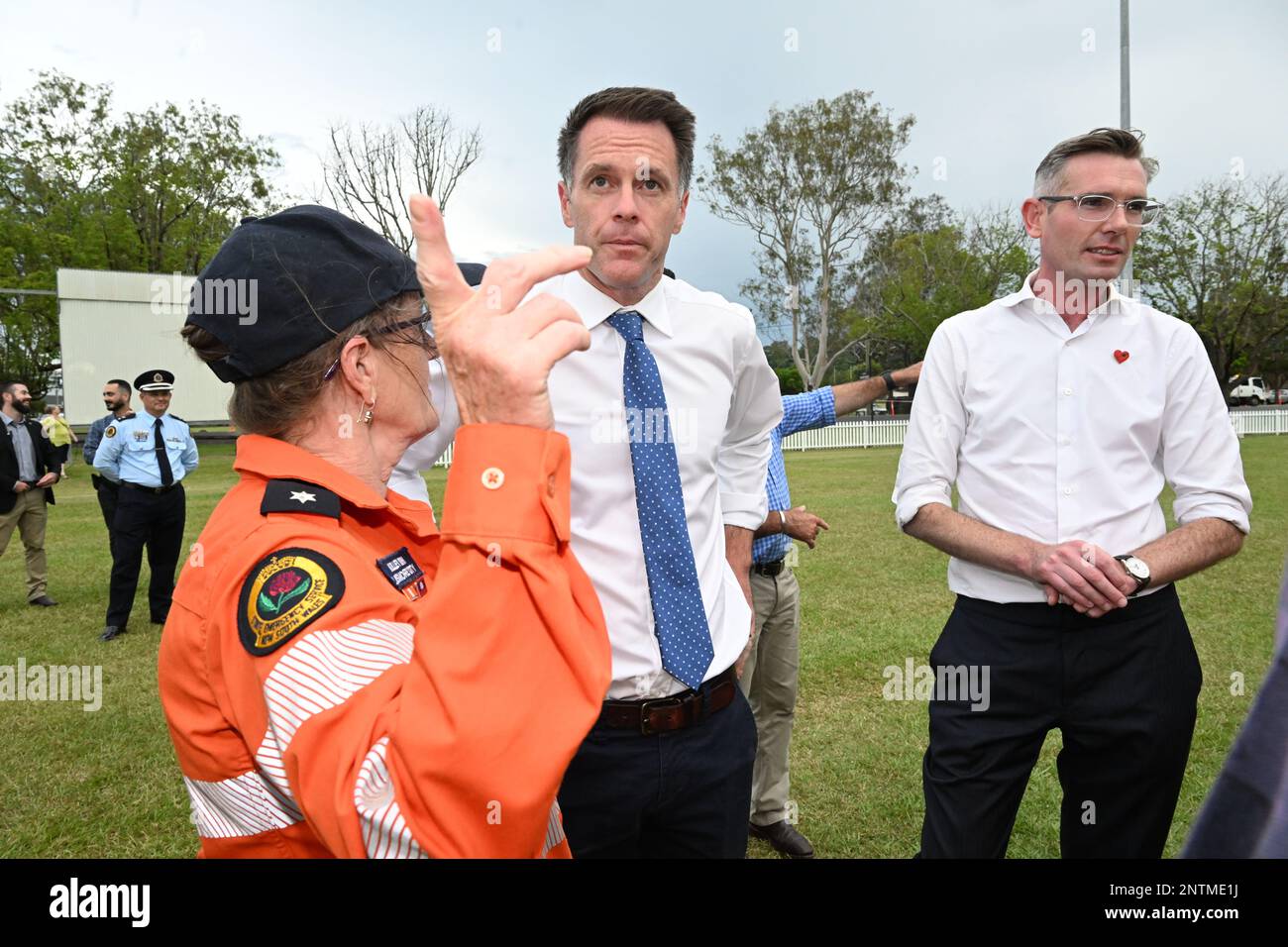 NSW Premier Dominic Perrottet and NSW Labor Leader Chris Minns are seen ...