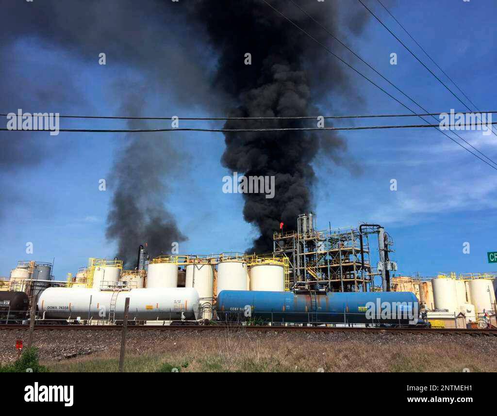 This photo taken by the Harris County Fire Marshal's Office shows the ...