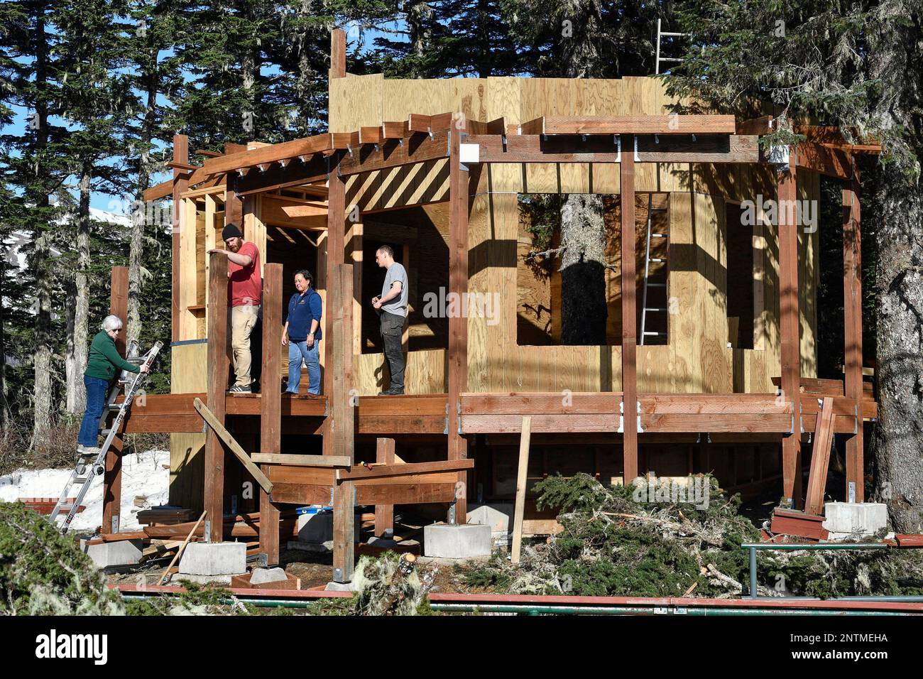 In this Thursday, March 28, 2019 photo, Juneau Raptor Center board ...