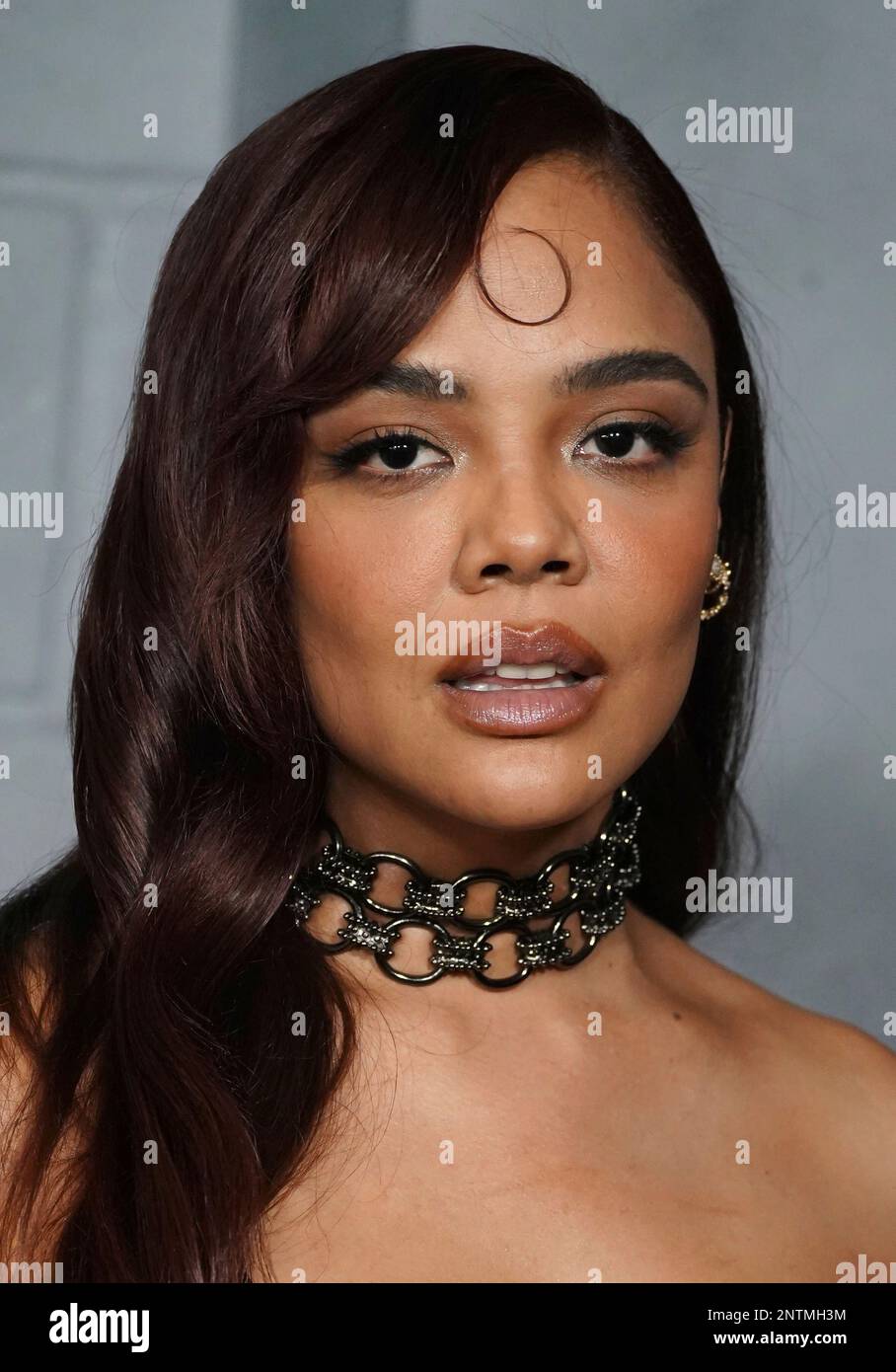 Tessa Thompson arrives at the premiere of "Creed III" on Monday, Feb ...