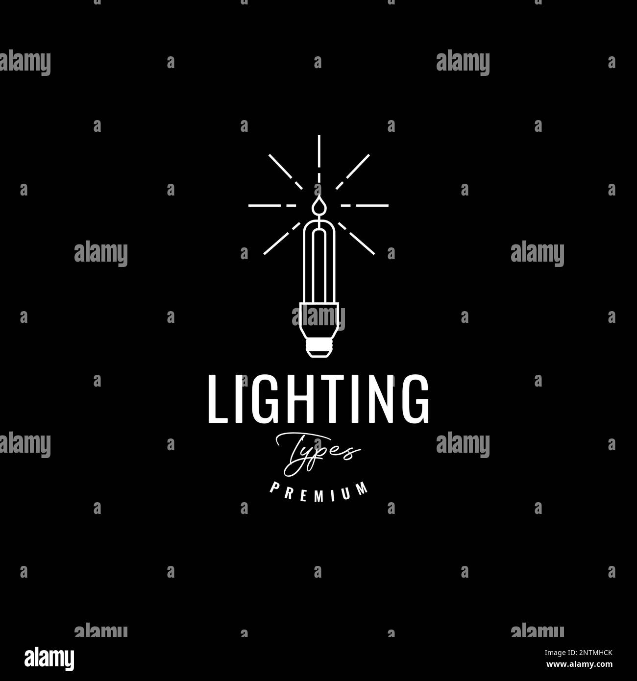 modern lamp and candle night lighting shine minimalist logo design icon ...