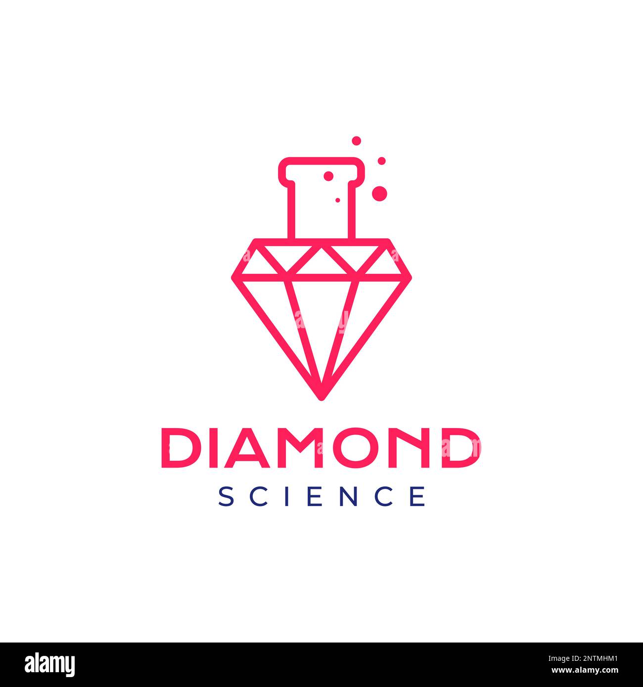 science laboratory glass diamond modern minimal logo design vector icon ...