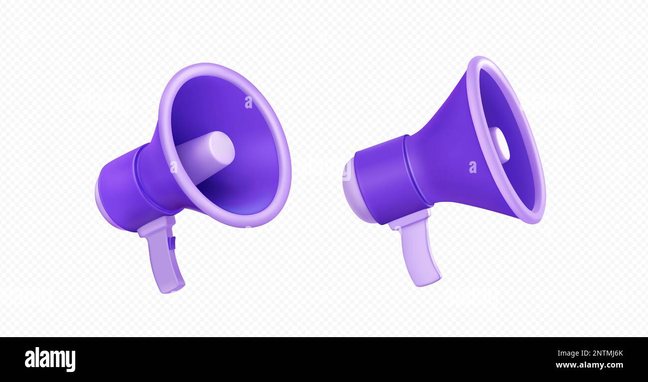 Loudspeaker 3d icon. Loud speaker, megaphone for announce, communicate ...