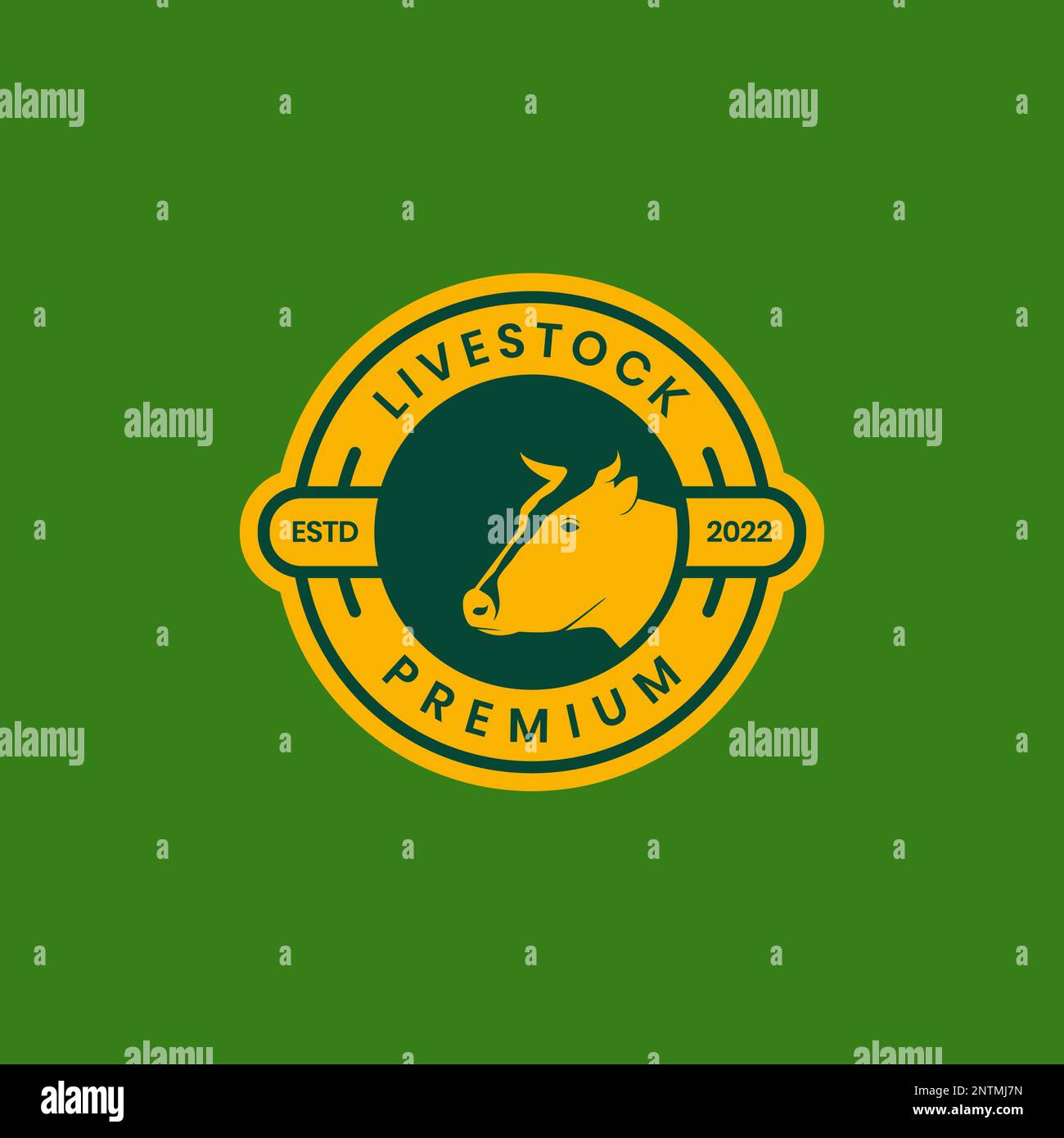 livestock animal cattle head cows meat grill roasted badge circle logo ...