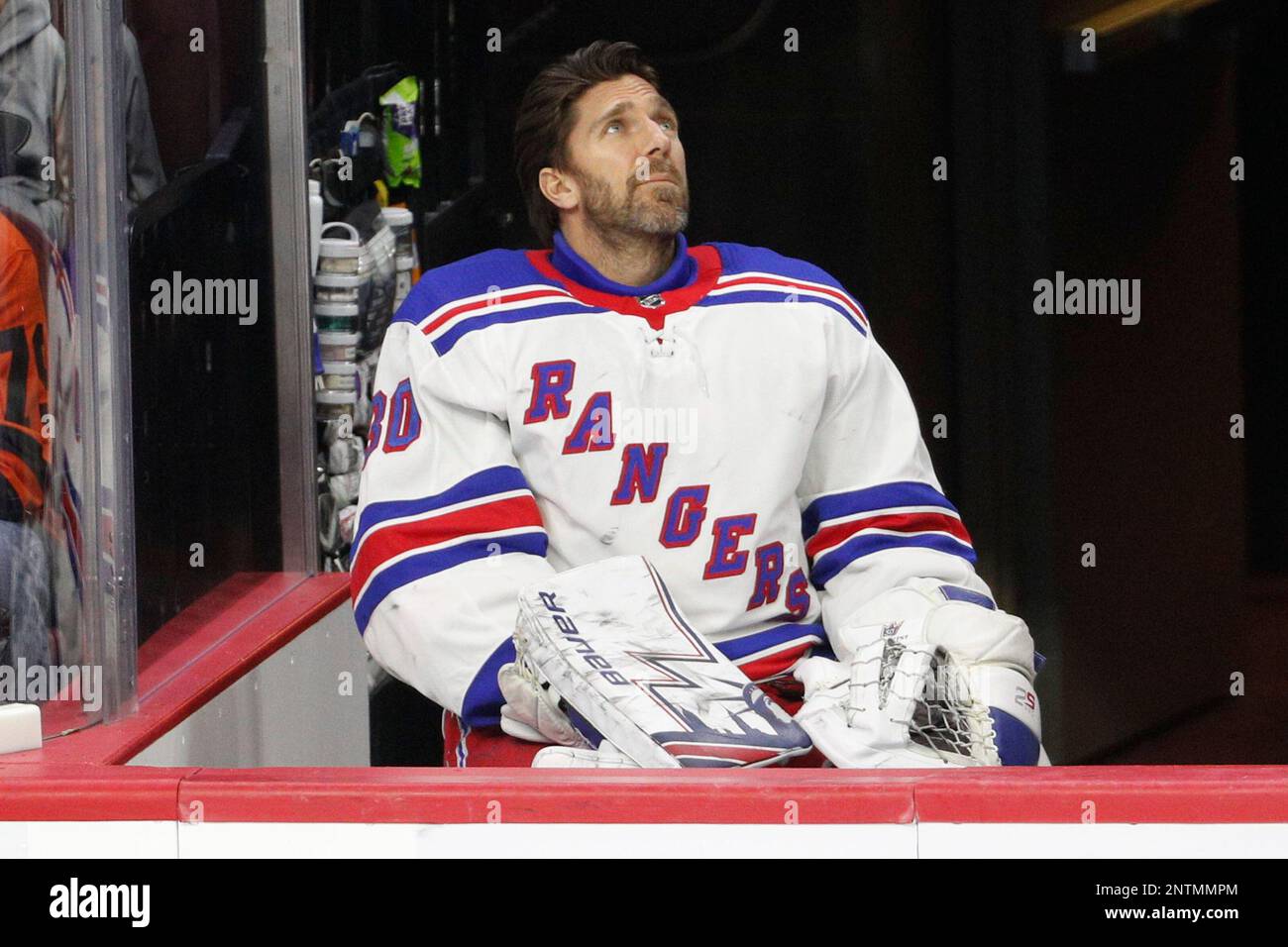 March 31, 2019: New York Rangers goaltender Henrik Lundqvist (30) looks ...