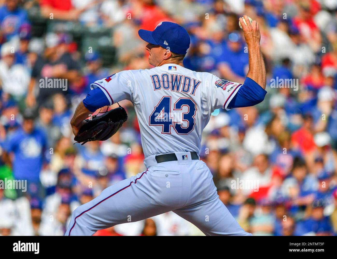 Mar 28, 2019: Texas Rangers relief pitcher Kyle Dowdy #43 pitches ...