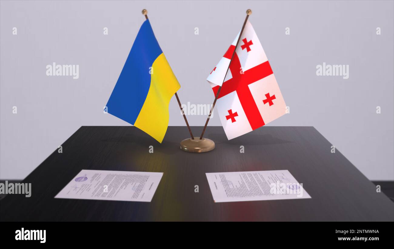 Georgia ukraine flags on politics hi-res stock photography and images ...