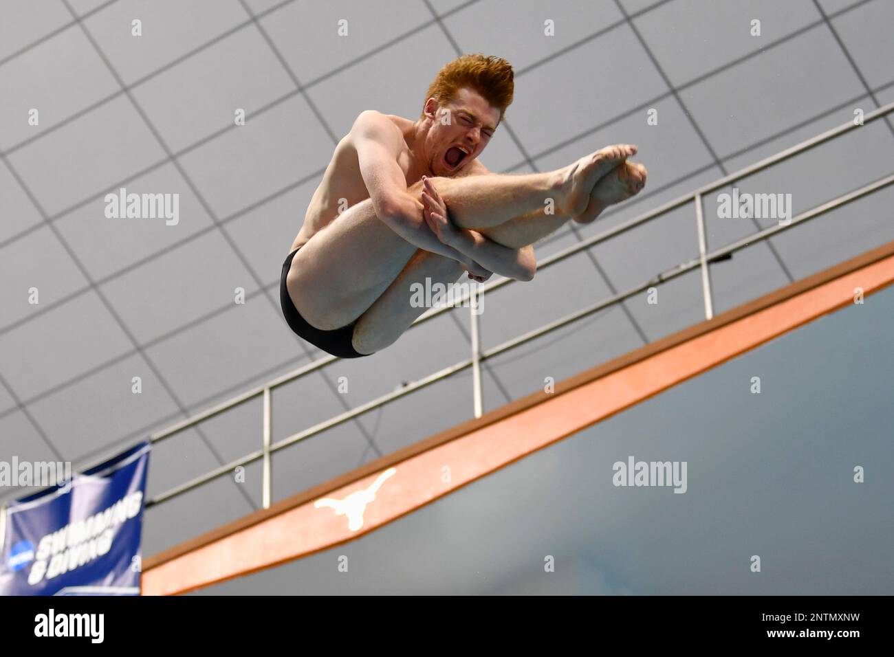 Texas A&M Sam Thornton competes in 3-meter diving at the NCAA men's ...