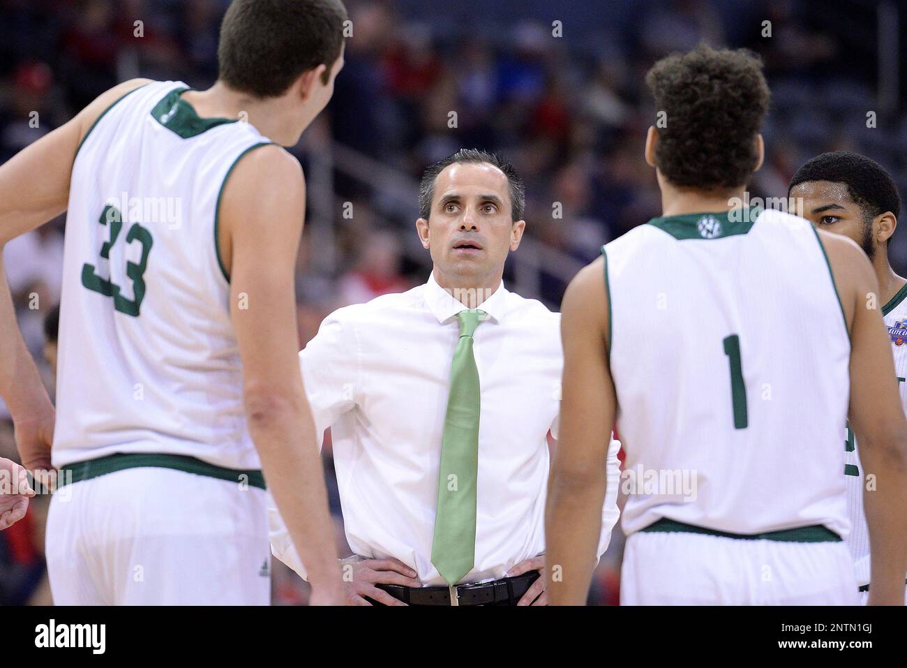 EVANSVILLE, IN - MARCH 28: Northwest Missouri State Bearcats Head Coach ...