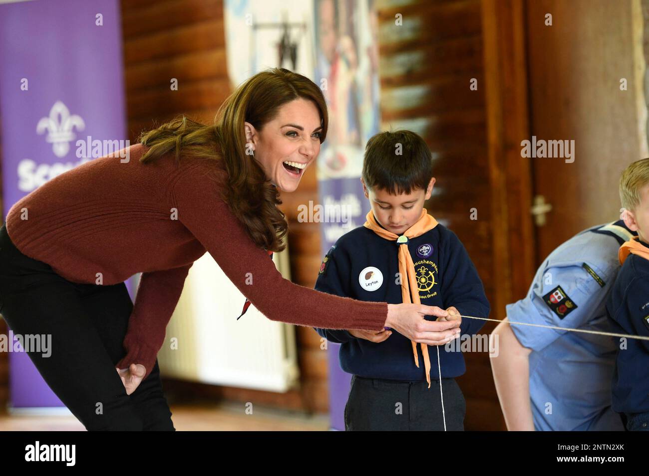 Kate, the Duchess of Cambridge visits the Scouts' Headquarters in ...