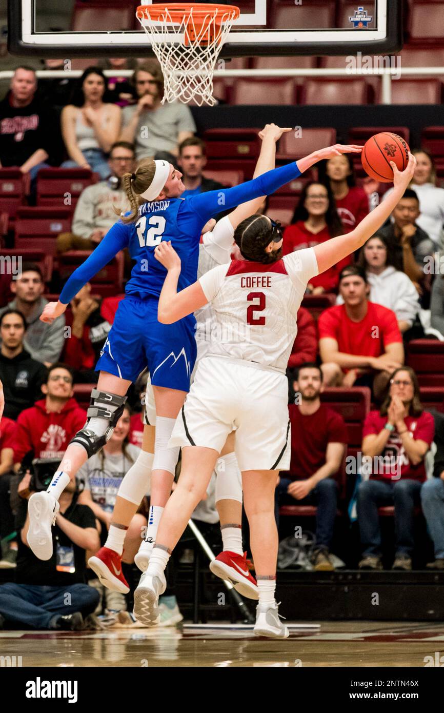 STANFORD, CA - MARCH 25: Stanford Cardinal center Shannon Coffee (2 ...