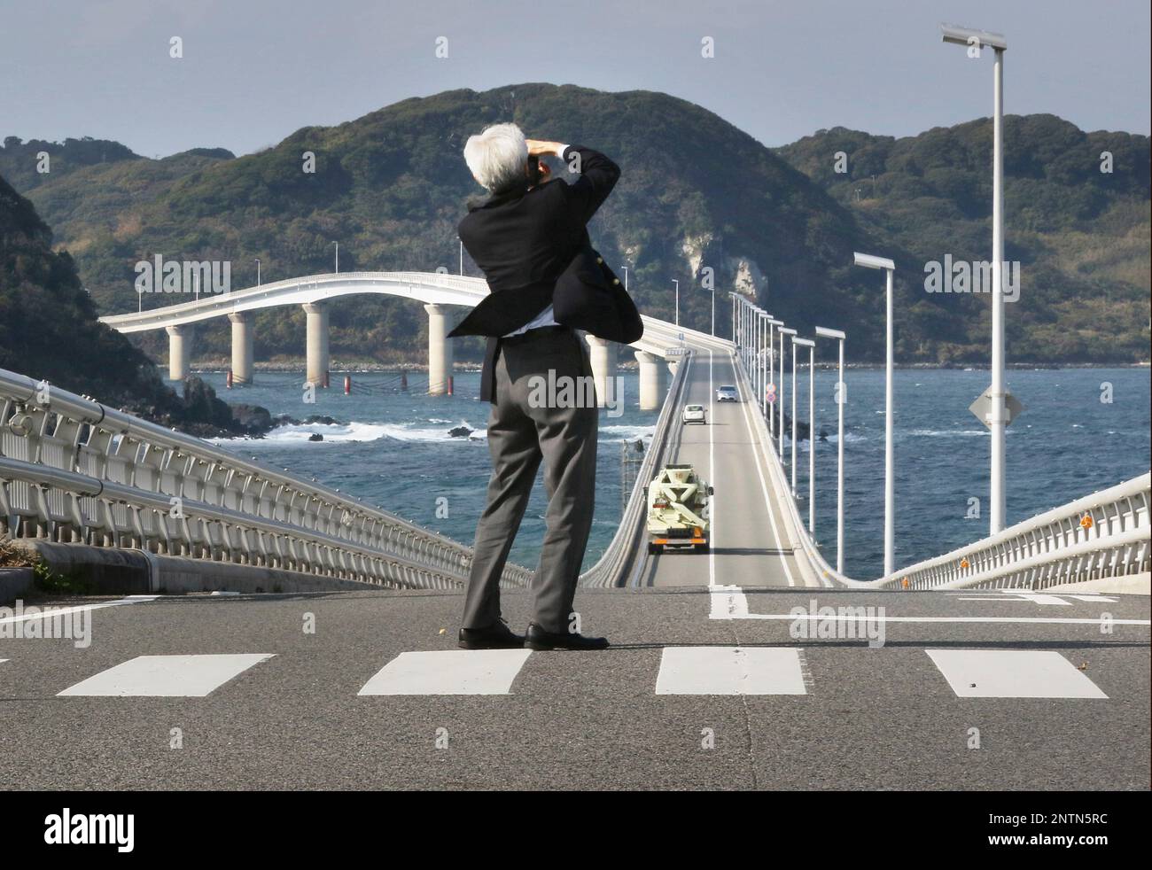 Tsunoshima Ohashi , big bridge, is pictured in Shimonoseki, Yamaguchi ...