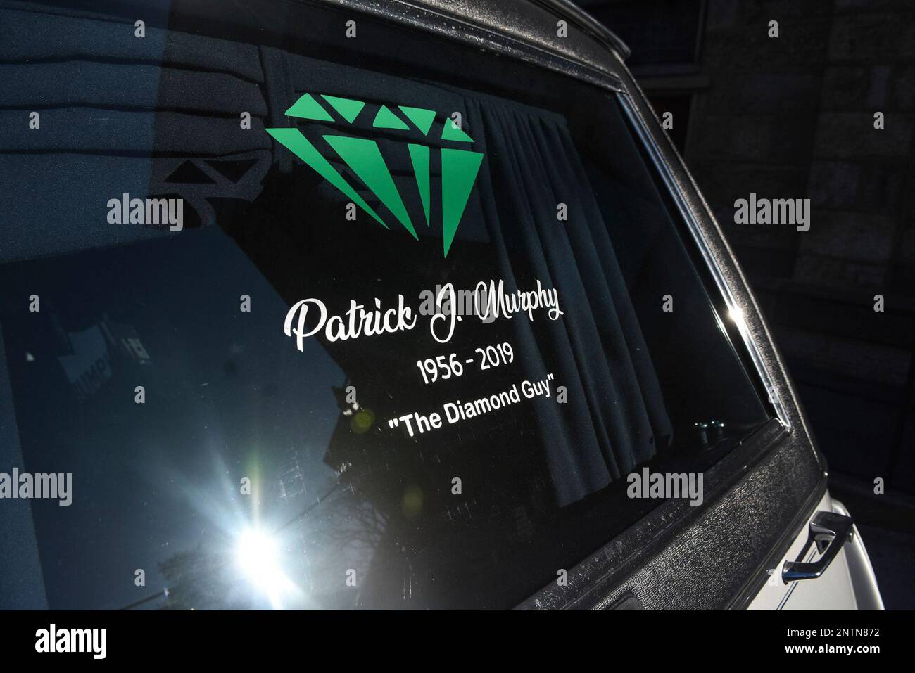 The back of The James E. Humphrey Funeral Home hearse for Patrick J ...