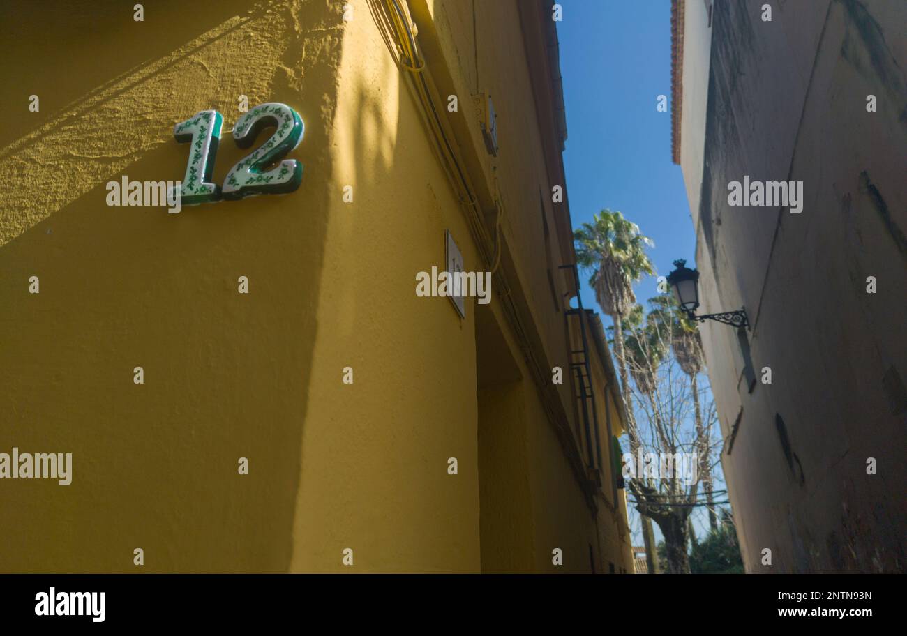 House number 12. Glazed decorated numbers. Houses with personality ...