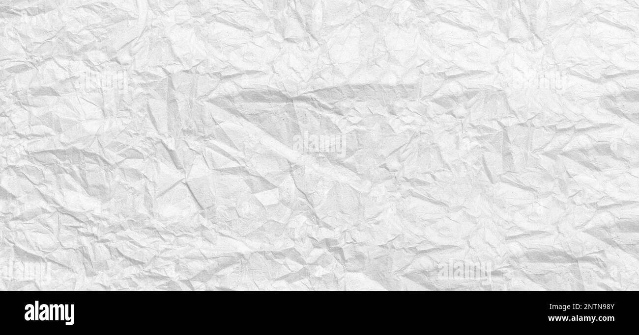 Wide Crumpled white paper Texture background for design in your work ...