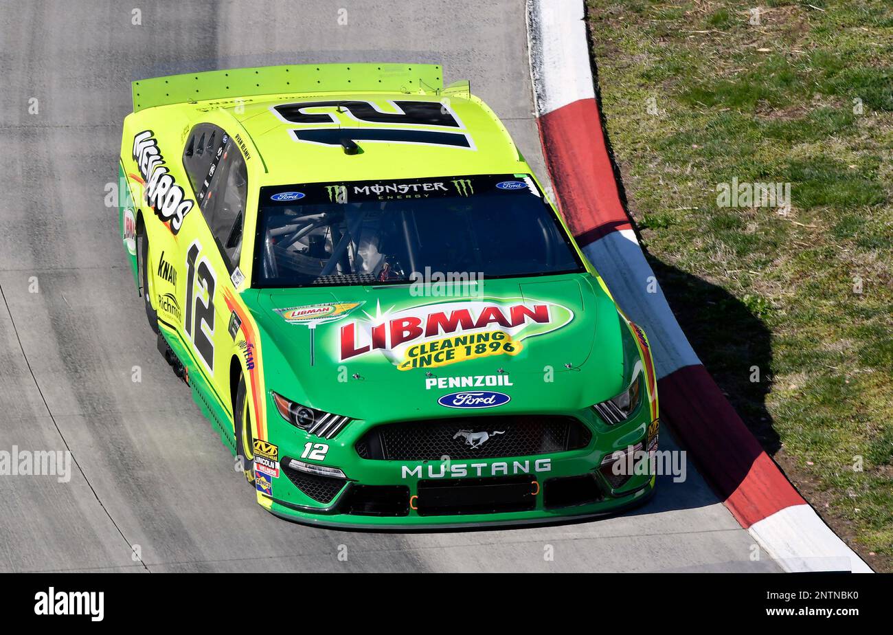 #12: Ryan Blaney, Team Penske, Ford Mustang Menards/Libman during the ...