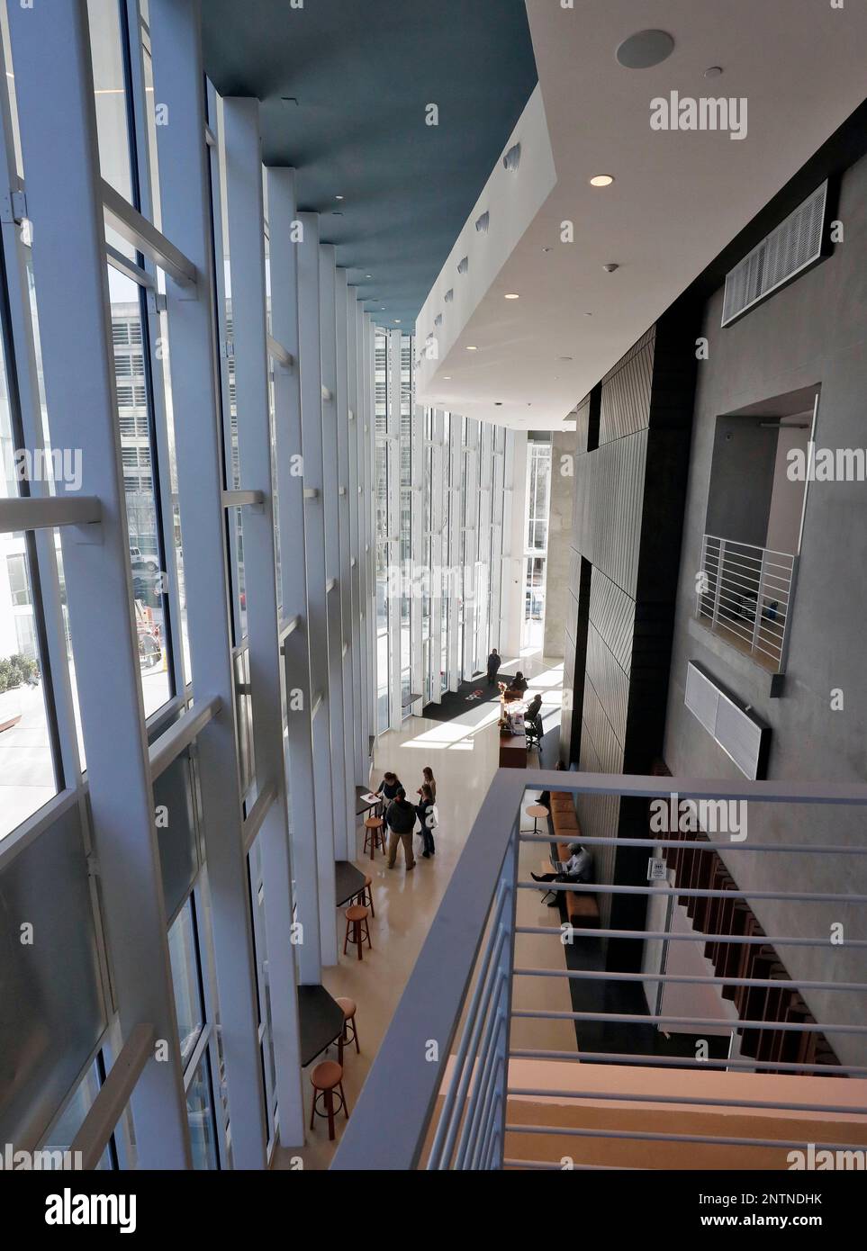 View from the second floor conference center of the main lobby in ...