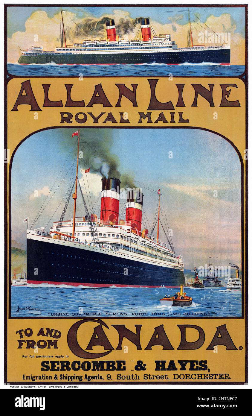 Allan Line Royal Mail. To and from Canada by James Scrimgeour Mann ...