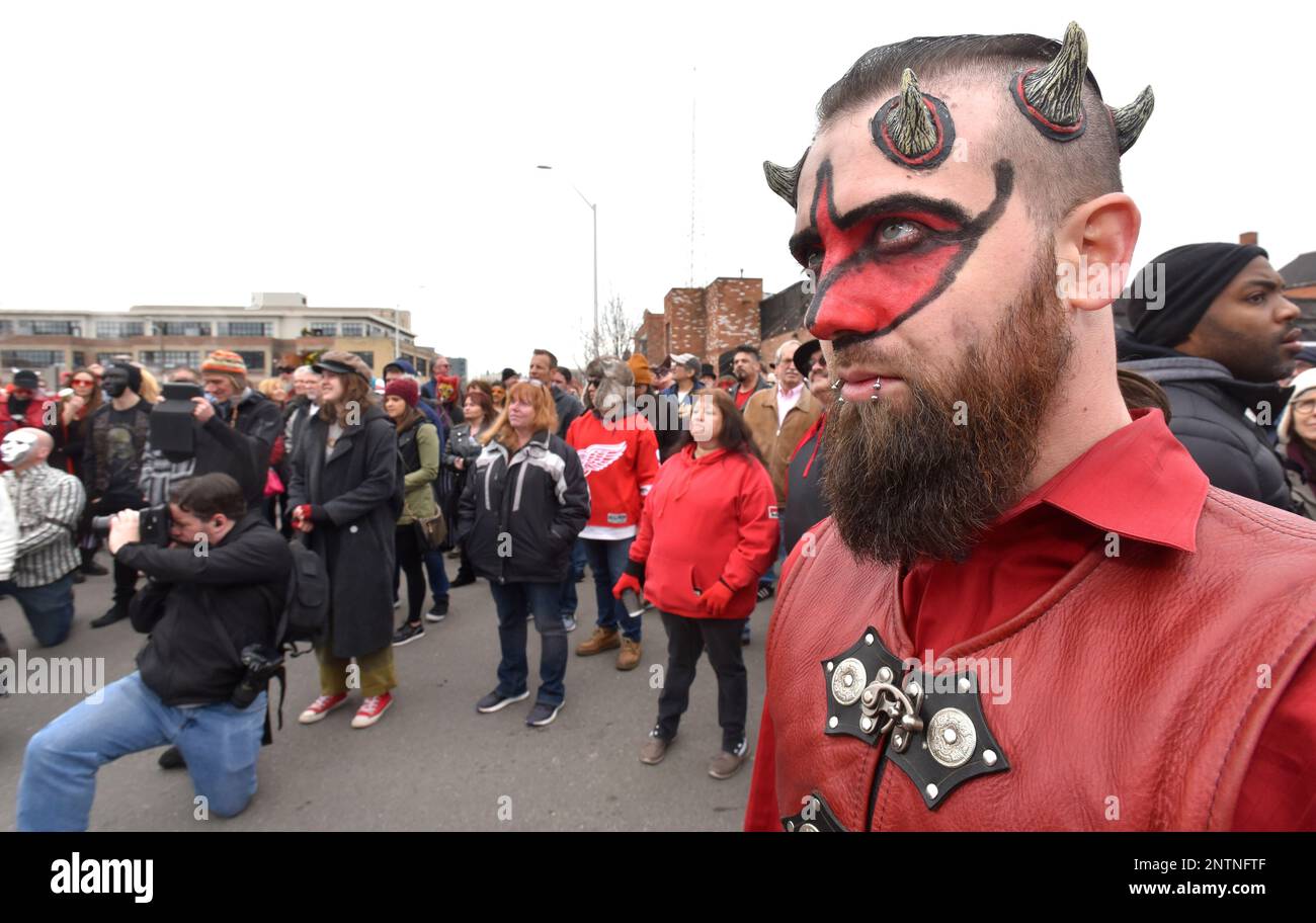 Nain Rouge Performers Fire Team member Ray Kandt, of Hazel Park ...