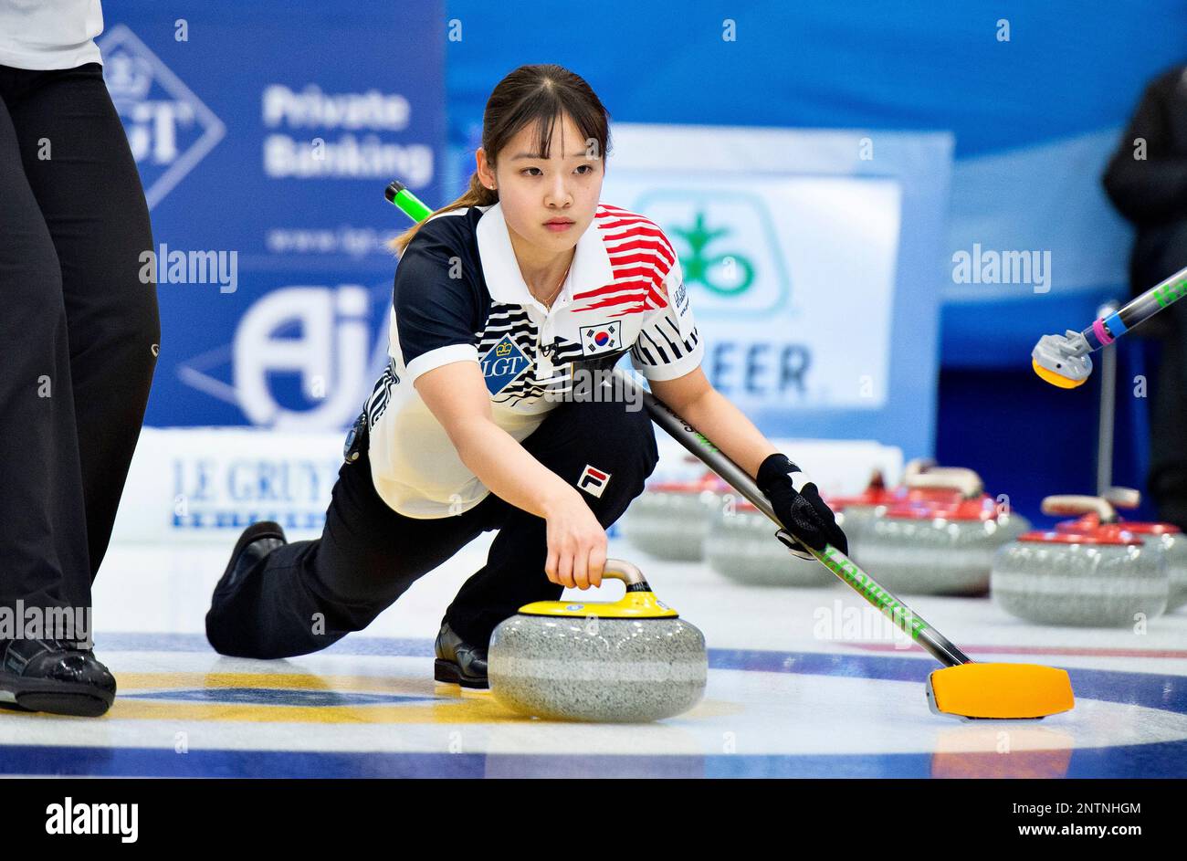 Korea's Sujin Kim in action during the bronze match between Japan and ...