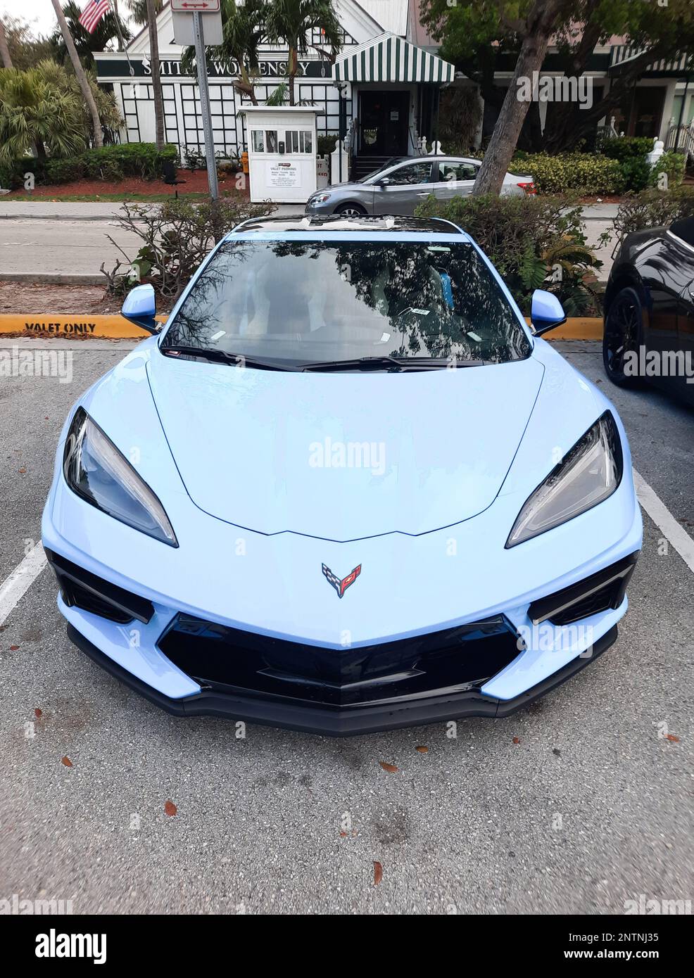 Los Angeles, California USA - April 19, 2021: blue Chevrolet Corvette ...