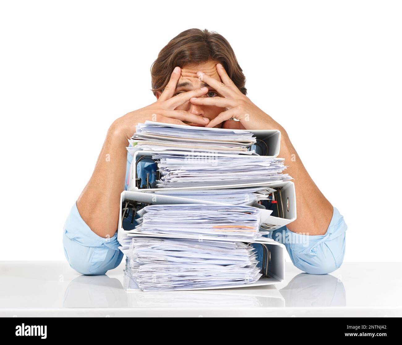 Person paperwork pile studio hi-res stock photography and images - Alamy