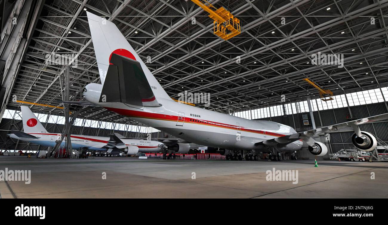 Boeing 747 (front), a former Government Plane, and Boeing 777 , a new ...
