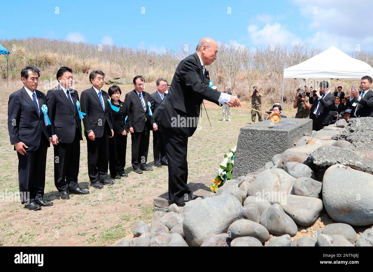 Tetsuto Teramoto, a chairman of association for Bereaved Family of Iwo ...