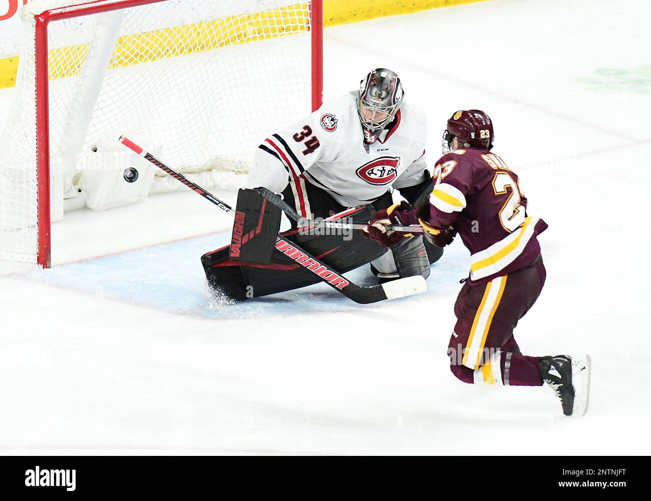 March 23, 2019 Minnesota-Duluth Bulldogs forward Nick Swaney (23 ...