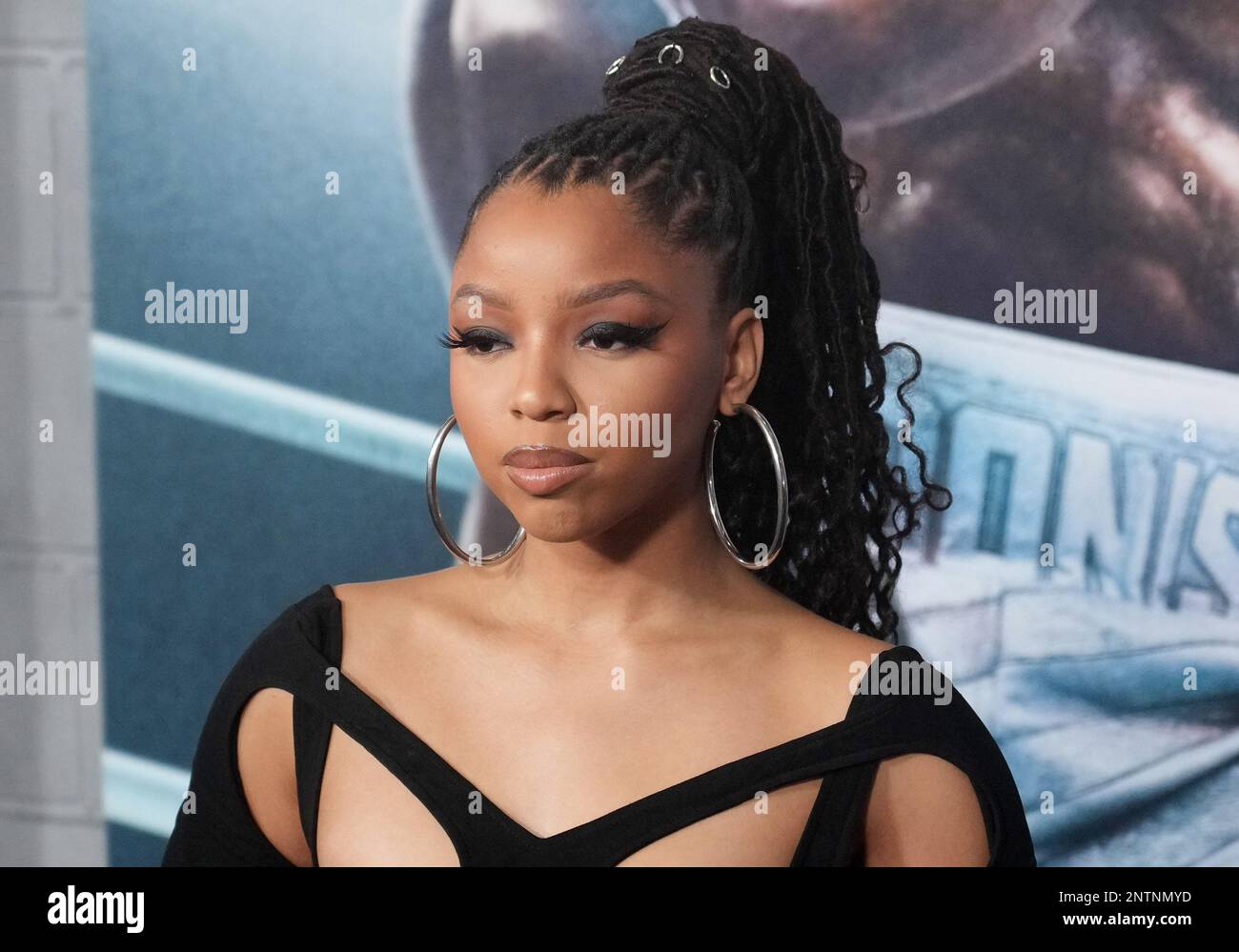 Chloe Bailey arrives at the CREED III Los Angeles Premiere held at the ...